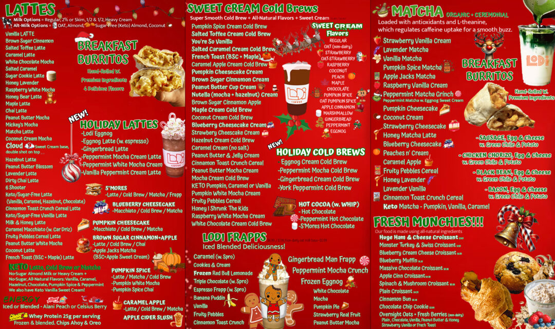 Lodi Coffee | Menu | North Charleston | Mount Pleasant