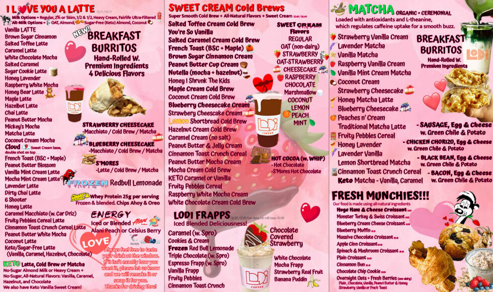 Lodi Coffee | Menu | N. Charleston | Mount Pleasant | Summerville